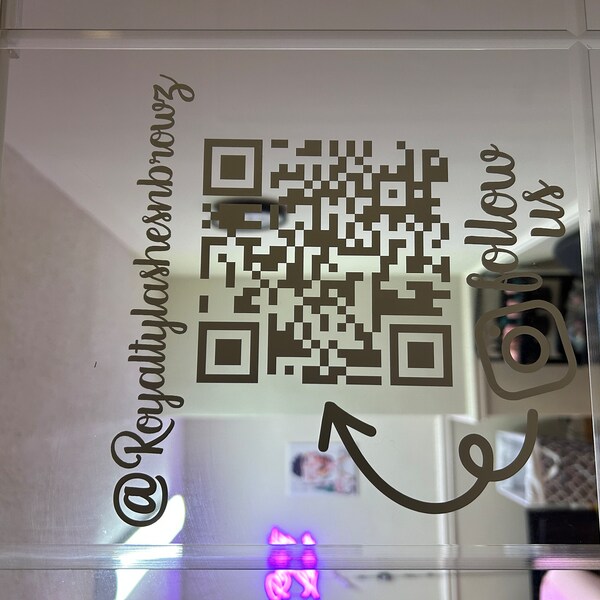 Custom QR Code Vinyl Decal – Follow Us Social Media Sticker - Etsy