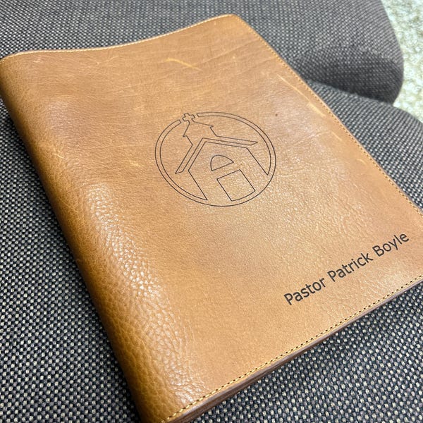 Sermon Notebook Leather, Pastor Notebook, Sermon Binder, Minister Gift ...