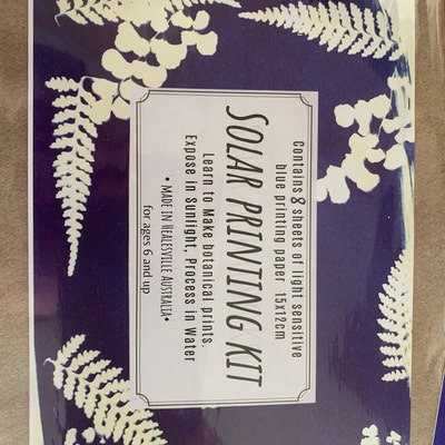 DIY Solar Printing Kit Craft Kit Cyanotype Kit Solar - Etsy