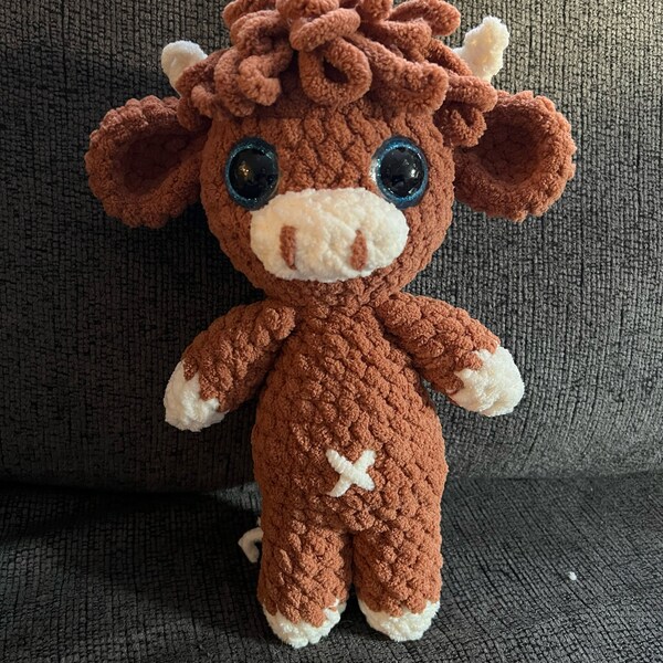 Cody Cow Crochet Plushie Pattern: Low Sew Stuffed Animal (PDF Pattern ...