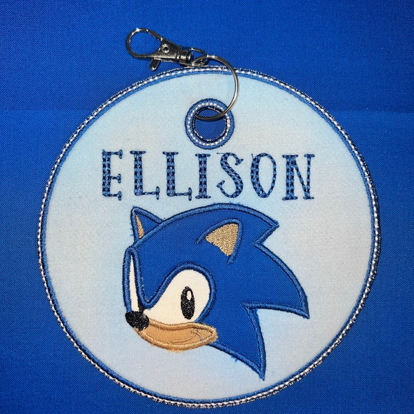 SONIC APPLIQUE DESIGN, Blue Hedgehog Machine Applique Embroidery Design ...