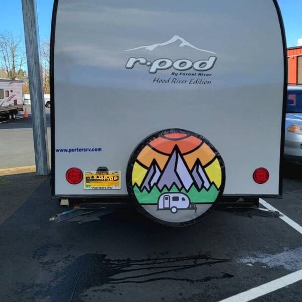 Rpod Trailer Thicklines Art Custom Tire Cover - Etsy