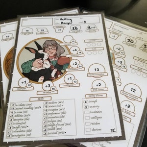 Printable Custom Character Sheet and Adventurer's Journal - Etsy