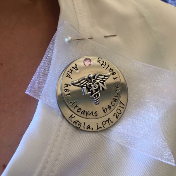 Personalized Nursing Pin / RN Pin / Nursing Student / Nursing Pinning ...
