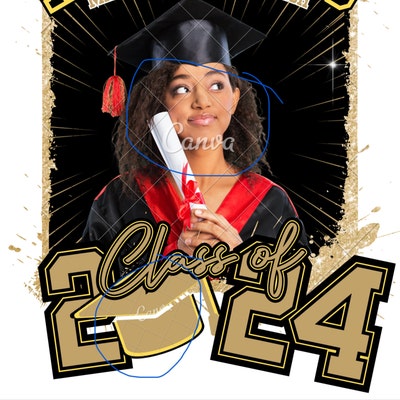 Class of 2024 /graduation Senior Design Template Canva PRO Template DIY ...