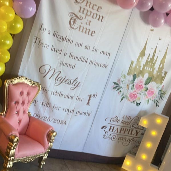 Personalized Enchanted Birthday Backdrop Enchanted Themed Party ...