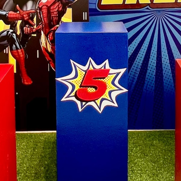 SUPERHERO NUMBER 5 - Superhero Printables - Number 5 - Superhero ...