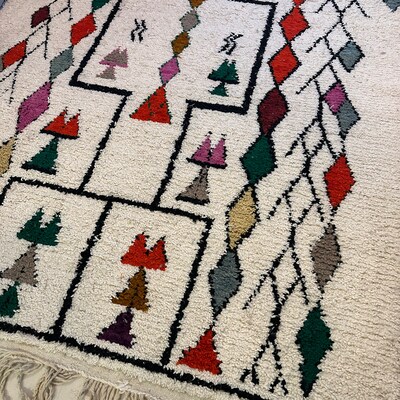 Colorful Moroccan Rug, Custom Fabulous Boujad Rug, Abstract ...