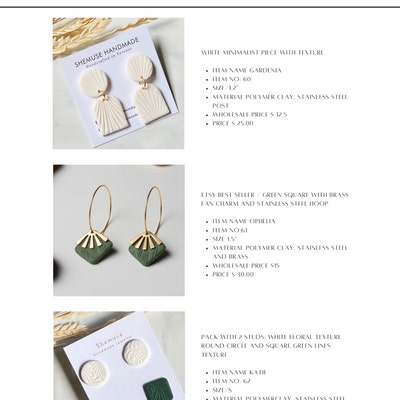 Line Sheet Template - Etsy