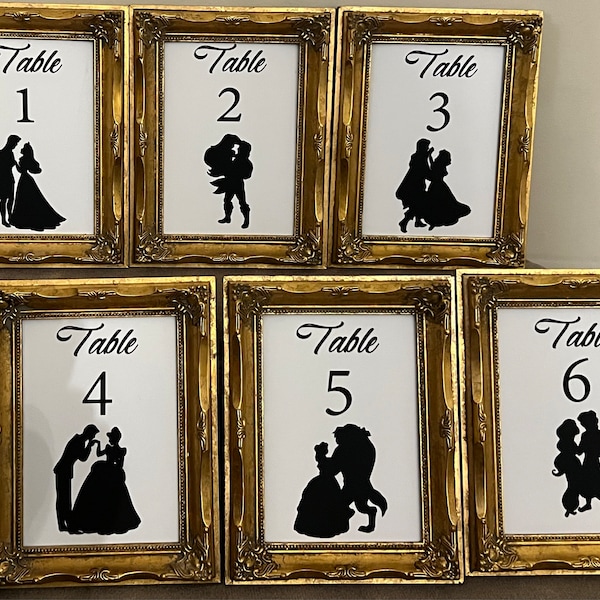 Editable Movie Couples Table Numbers Template - 4x6 & 5x7 Signs for ...