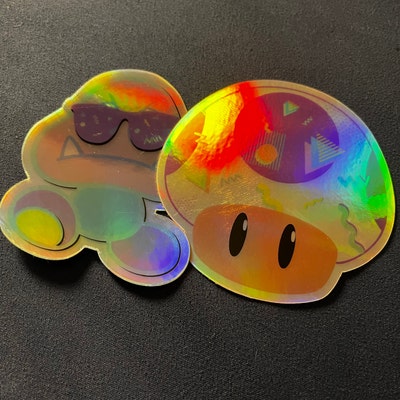 Vaporwave Sun Holo Sticker - Etsy