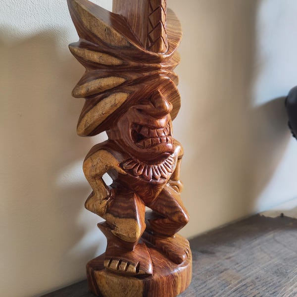 22” Mask LONO TIKI, God of Goodluck and Happiness, Hawaiian Tiki God ...