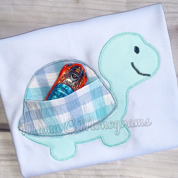 Turtle Pocket Applique - Etsy