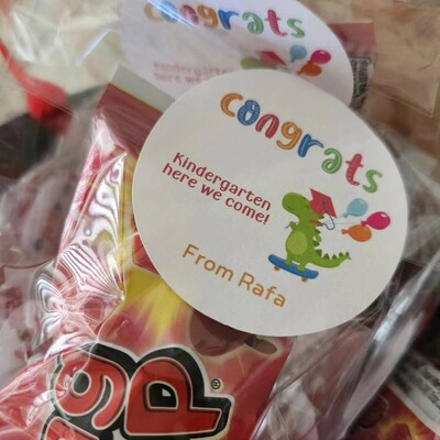 Personalized Kindergarten Graduation Stickers, Happy Graduation Label ...