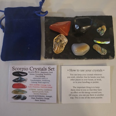 Scorpio Crystals Set, Scorpio Crystal Set, Crystals for Scorpio ...