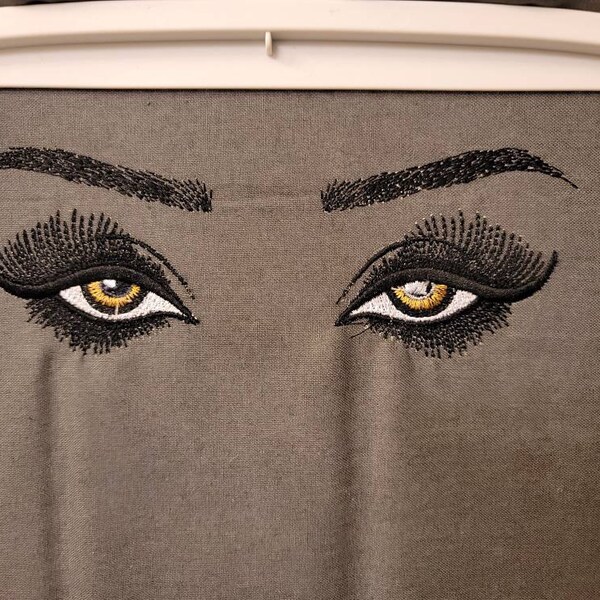 Eyes Embroidery Design, Eyelashes Embroidery Design, 6 Sizes, Instant ...