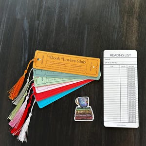 Printable Library Card, Reading Tracker, Reading List Bookmark, Vintage ...