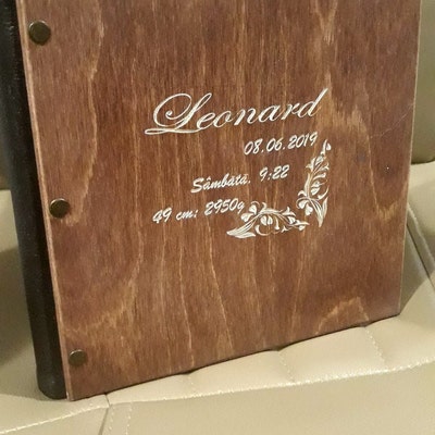 Personalized Photo Album, Custom Wooden Box, Lay Flat Photo Book ...