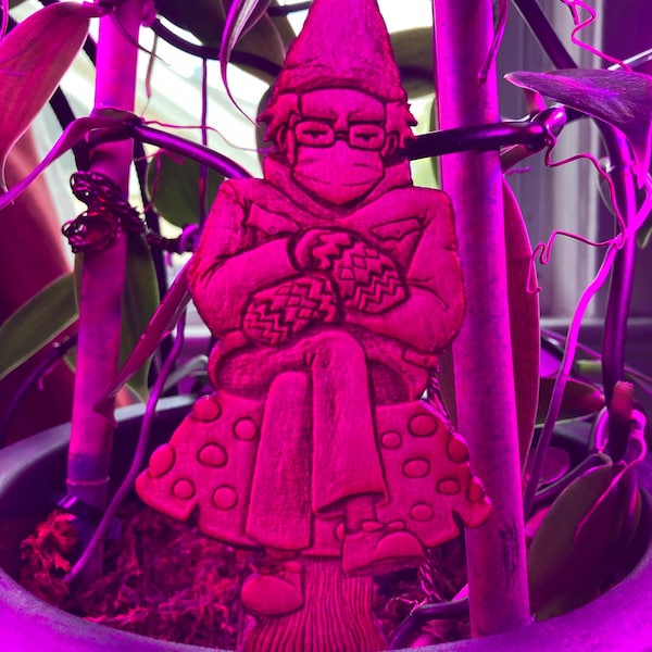 Bern in a Fern - Grumpy Bernie Garden Gnome Plant Stake - Handmade in ...