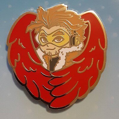 Hawks Hard Enamel Pin / Anime, Hero, Wings, Lapel Pin, Badge, Gold - Etsy