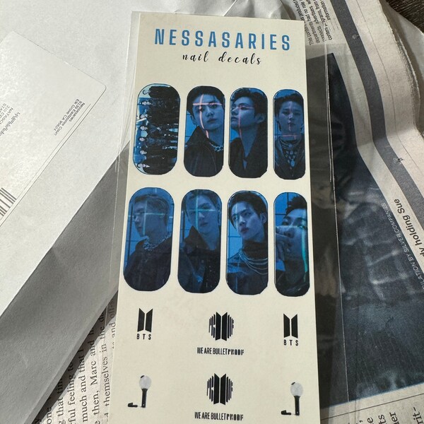 BTS Agust D D-DAY Waterslide Nail Decals Min Yoongi Concert Tour Nails ...