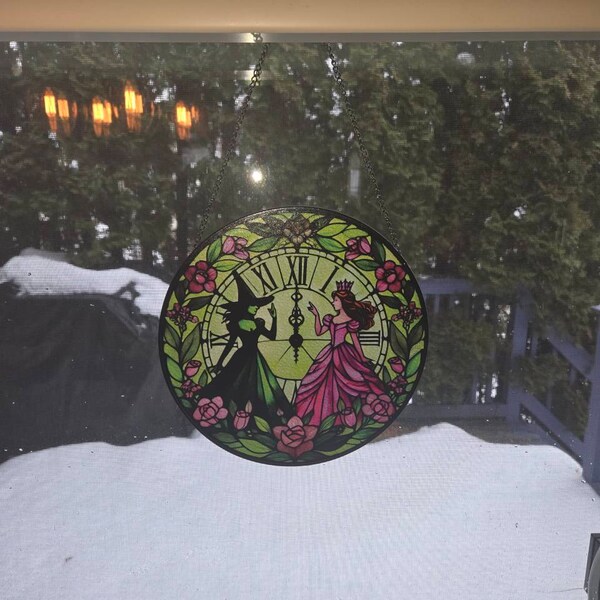 Elphaba and Glinda Besties Acrylic Suncatcher, Witches of Oz Suncatcher ...