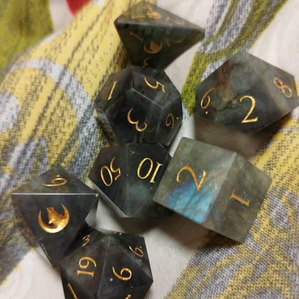 Medieval Horn Dice Set-water Buffalo Horn Dice-polyhedral Dice Set ...