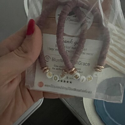 Brushed Gold Bar Bracelet Stackable Bracelet 6mm Heishi Beads Mothers Day Gift Neutral Bracelet ...