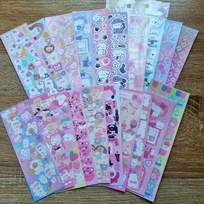 20 Korean Stickers Sheet Package Set Mystery Kawaii Stickers Pack Polco ...
