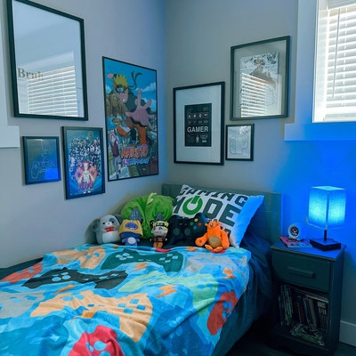 Abstract PC Line Drawing Minimalist Art Wall Decor Computer Gaming Art ...