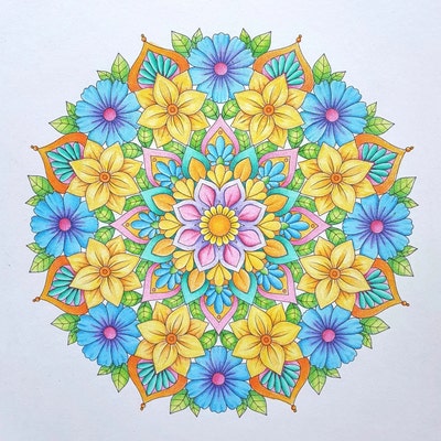Floral Mandala Colouring Pages for Adults. Set of 3. Printable PDF ...