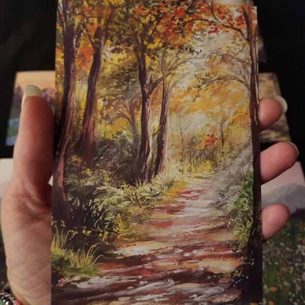 Snowy Landscape Gouache Original Painting, Gouache Painting, Landscape ...