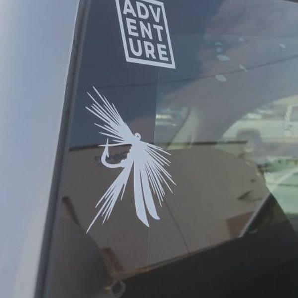 Fly Vinyl Decal, Fly Fishing Decal, Fly Fishing Vinyl Sticker, Fly ...