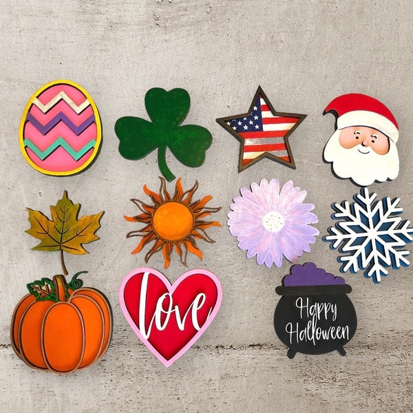 Welcome Sign With Interchangeable SVG, Tall Front Door Sign, Changeable ...