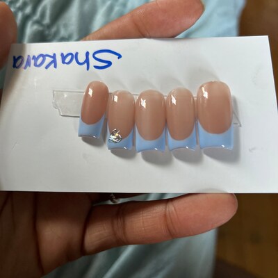Custom French Initial Press on Nails Initial Press on Nails French Tip ...