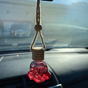 Hanging Car Diffuser, Rose Shaped, Mini Diffuser, Essential Oil Infusion, Aroma Diffuser, Eco ...