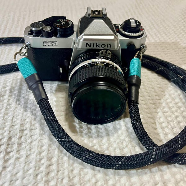 Black Camera Neck Strap With Optech Qd Mini Loop Attachments - Etsy