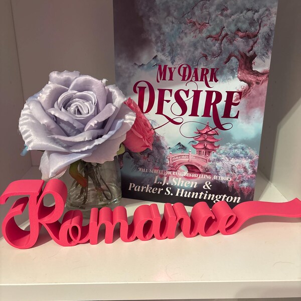 Romance Bookshelf Sign Library Book Lover Gift Custom Colors Book Club ...