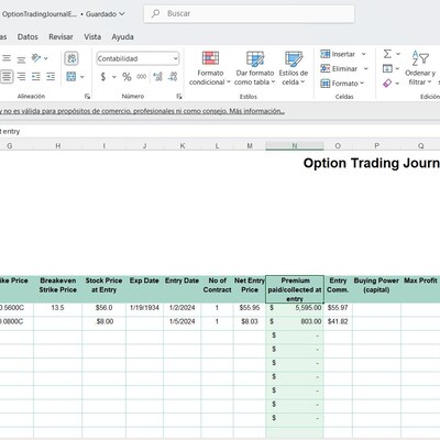 Options Strategy Comparison Table & Chart EXCEL / NUMBERS SPREADSHEET ...