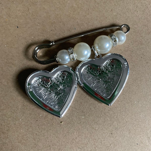 Wedding Bouquet Heart Memory Photo Charm Locket - With DIY Photo ...