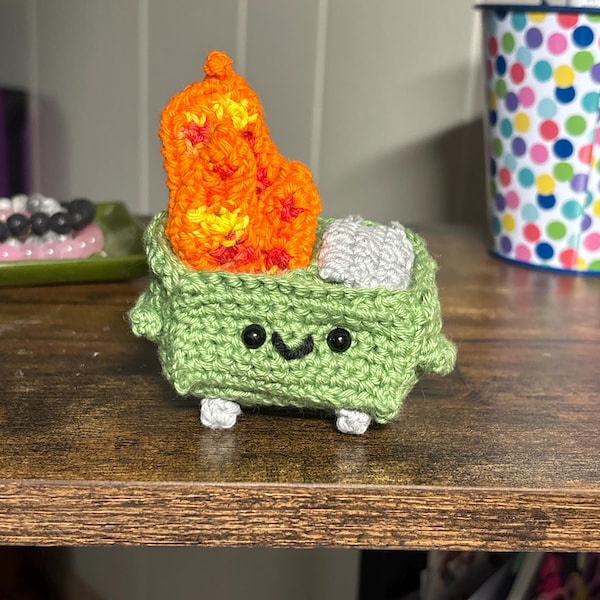 Dumpster Fire - PDF Crochet Pattern - Twinkie Chan - 100% Soft - Amigurumi - Etsy