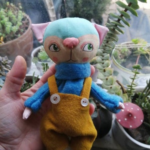 Mini Man Rag Doll, Fabric Bearded Man Doll, Man Beard Doll,handmade ...