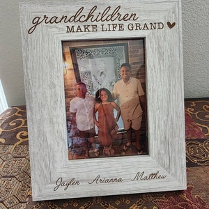Grandchildren Make Life Grand Picture Frame Grandparents Picture Frame ...