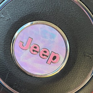 Crystal Holographic Wheel Rim Silhouette Jeep Sticker Decal, Wrangler ...