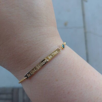 Inspirational Bracelet Sterling Silver, Motivational Quote Bracelet ...