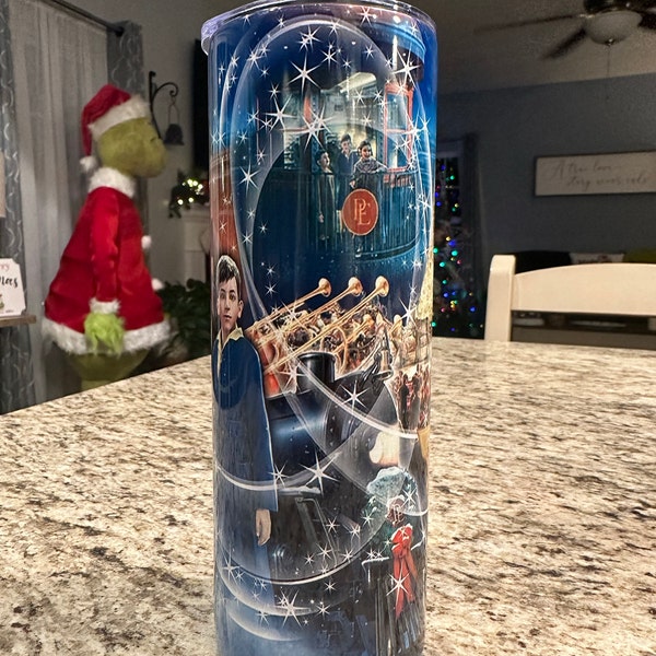 Polar Express 20oz Sublimation Tumbler Design PNG Full Wrap Straight ...