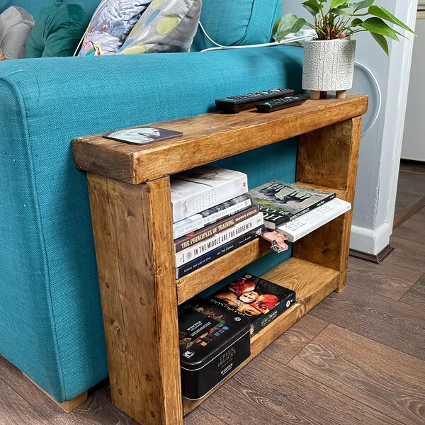 Rustic Sofa End Table, Side Table ,70cm Length, Various Sizes. Hall Way ...