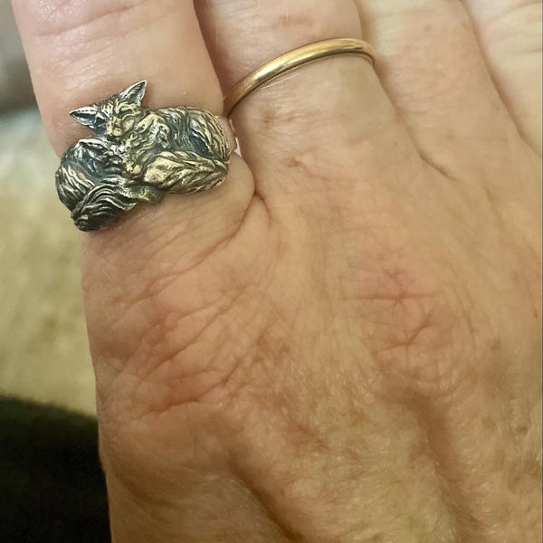 Sterling Silver Angry Wolf Signet Ring, Ring Wolf Head, Wolf Head Ring ...