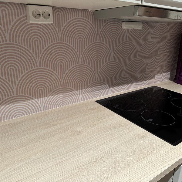 Kitchen and Bathroom Splashback Panel Removable Vinyl Wallpaper Boho ...