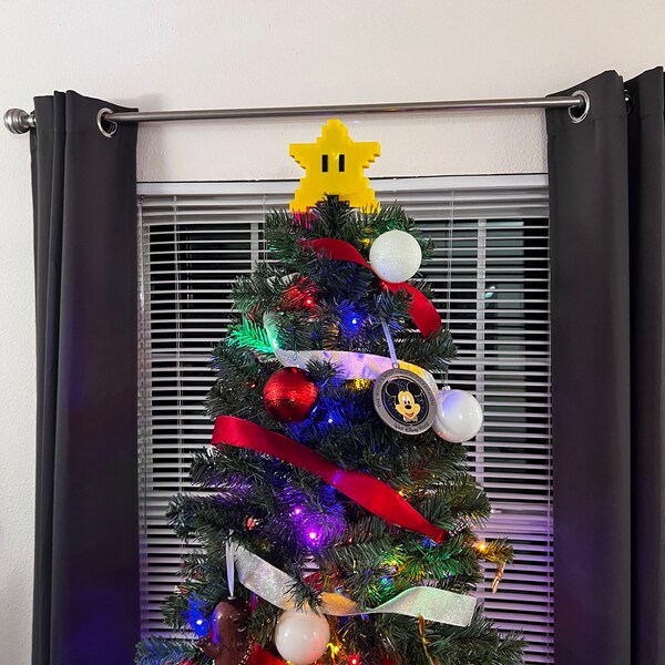 Super Mario Star Tree Topper | Power Star | Mario Star | Retro Star - Etsy
